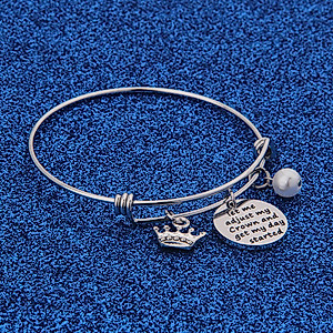 WUSUANED Princess Queen Bracelet Inspirational Bracelet Gift Let Me Adjust My Crown And Get My Day Started Inspirational Gift (let me adjust my crown)