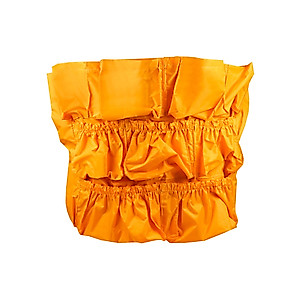 QWORK Trash Can Caddy Bag, 10 Pockets Commercial Cleaning Caddy Bag, Fit 32-50 Gallon Can, Round Trash Bag Holder, Garbage Bin Caddy Organizer, Yellow