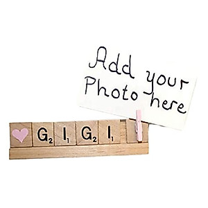 Hiding Place Boutique, Handmade Gigi Frame, Love Gaga Gift Photo Picture Personalize Christmas Birthday Sign Decor Brag Desk Name Plate Sister Custom Baby Annoucement Reveal Niece Grammy Grandma Nonna