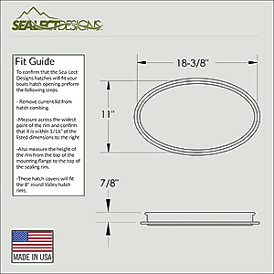 Sea-Lect Designs Performance Kayak Hatch Cover (Narrow Oval/Kajak Sport 44/26)
