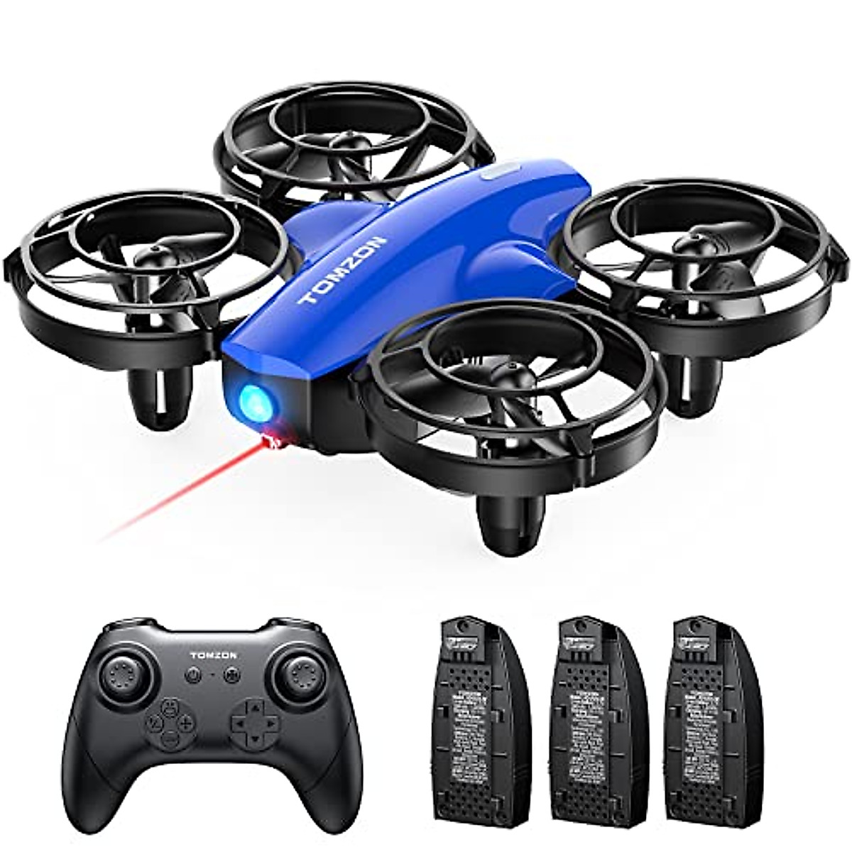 TOMZON A24 Mini Drone for Kids with Battle Mode, Kids Drone with Throw to Go, High Speeds Rotation, Self Spin & 3D Flip, RC Quadcopter with Altitude Hold, Headless Mode, 3 Batteries, Blue