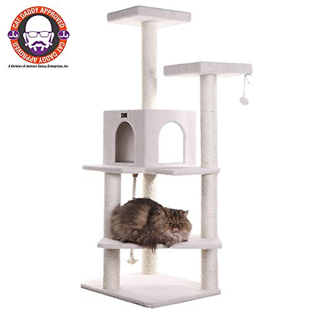 Armarkat B5701 57-Inch Cat Tree, Ivory