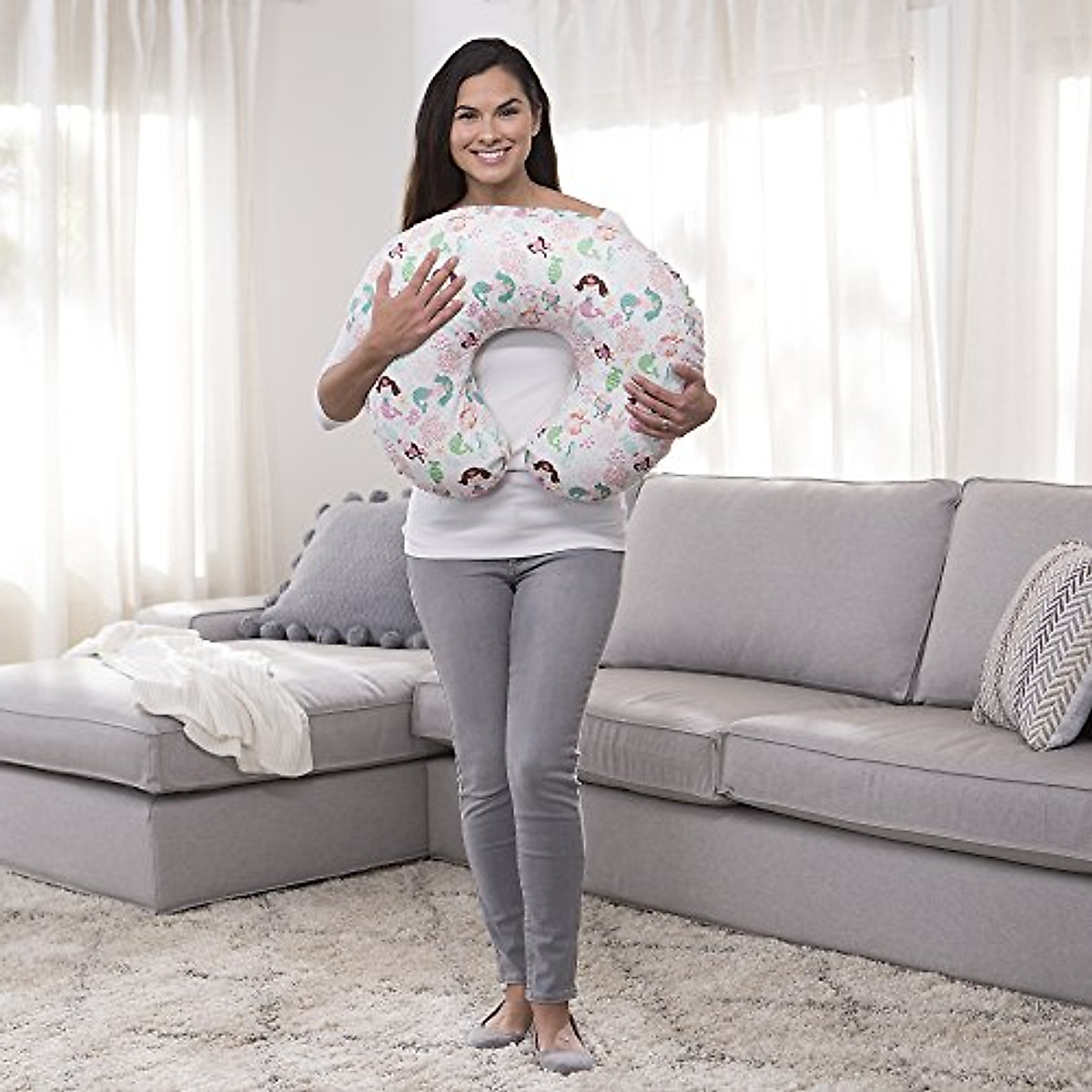 Boppy Original Pillow Cover, Mermaids, Cotton Blend Fabric with Allover Fashion, Fits All Boppy Nursing Pillows and Positioners