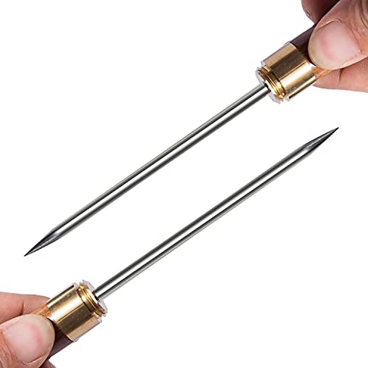 QiBaLee Ice Pick 2Pcs. Ice Picks for Breaking Ice. 9 Inches Length. Secure Wooden Caps and Non-slip Wooden Handles. Easy to Store. For Use in Kitchen Bars Bartender Picnics Camping& Restaurant