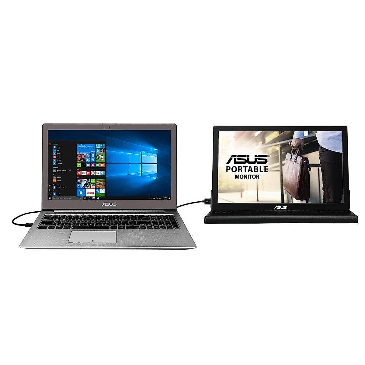 ASUS Mb169b+ 15.6-Inch Led Monitor, Black/Silver