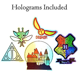 Conquest Journals Harry Potter Chibi Vinyl Stickers, Set of 60 Unique Stickers Including 5 Holograms, Waterproof and UV Resistant, Great for All Your Gadgets, Potterfy All The Things