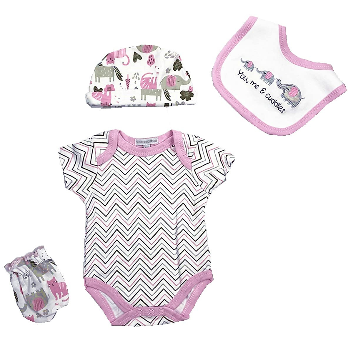 Medylove 5Pcs Reborn Baby Dolls Clothes 22 Inch Cute Elephants Outfits Accessories Clothing for 20-22 Inch NewbornBaby Doll Girl…