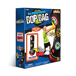 Socker Boppers Electronic Bop Bag, Inflatable Punching/Kickboxing Bag with Lights and Sound, Sock it, Bop it, Punch it, Safe Fun in or Outdoors, Develops Agility-Balance-Coordination-Athletic Ability