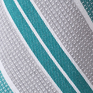 100% Cotton Dish Towels, Honeycomb Pattern, Absorbent, Quick Dry, Professional Grade, Tea Towels Set of 6, Teal Grey, 18x28 Inches
