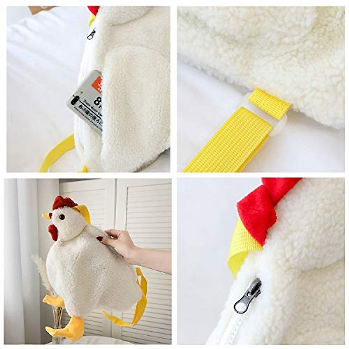 Chicken Purse Chicken Bag Fluffy Hen Crossbody Bag Plush Handbags Cartoon Shoulder bag For Girls Women