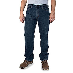 Carhartt mens Relaxed Fit 5-pocket jeans, Bed Rock, 33W x 30L US