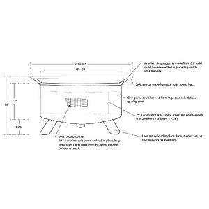 Patina Products F106, 30 Inch Wildlife Fire Pit