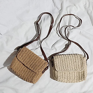 LIUZH Handmade Handbag Women Summer Beach Tote Woven Casual Bohemia Knitted Shoulder Bag (Color : D, Size : 1)