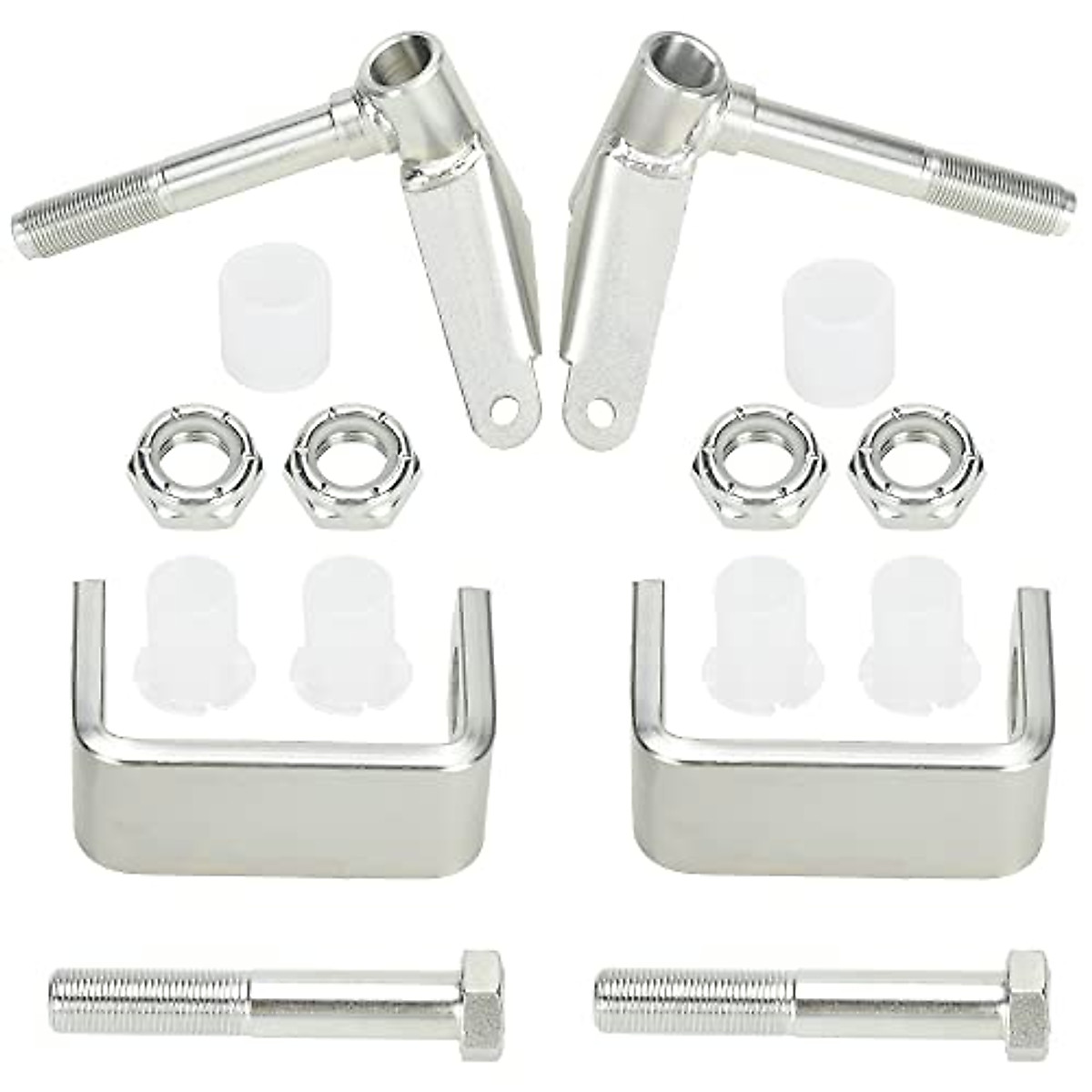 GREHUA Right Left Steering Spindle Bracket Set 5/8" Axle Kingpin 3-3/4" Long 2PCS for 212cc 196cc 6.5hp 13hp 15hp 420cc 301cc Manco Azusa Yerf-Dog Go Kart Cart Replacement Parts Accessories Heavy duty