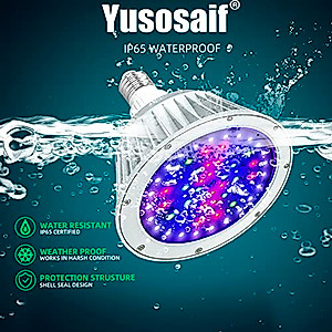Yusosaif Color Changing LED Pool Lights for Inground Pool,120V 40W Waterproof,LED Replacement for 500W Pentair and Hayward Fixture, Pool Light Bulb