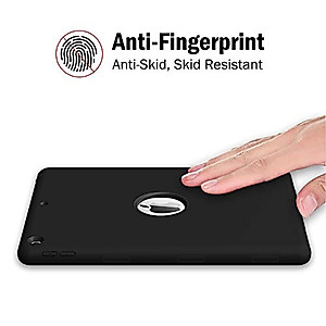 Hocase iPad 9th Generation Case, iPad 10.2 2021 Case, Heavy Duty Shockproof Soft Silicone Rubber Bumper+Hard Plastic Hybrid Protective Case for iPad 9th/8th/7th Generation 10.2 - Black
