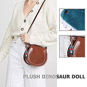 GALPADA Dinosaur Keychains Dinosaur Plush Keyring Backpack Keychain Dinosaur Party Doll Plush Toys