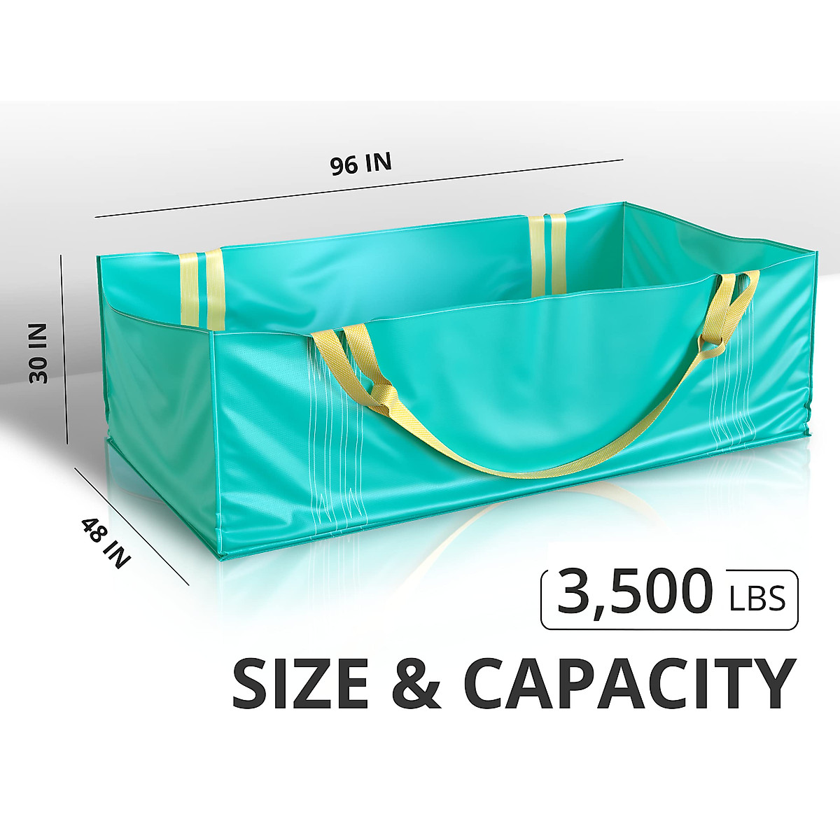 Skywin Dumpster Bag, Reusable Yard Waste Bags, Foldable Yard Waste Container, Trash Bag for Trash Management, Multiple Times Use During Renovations, Can Hold Up to 3,500 lbs