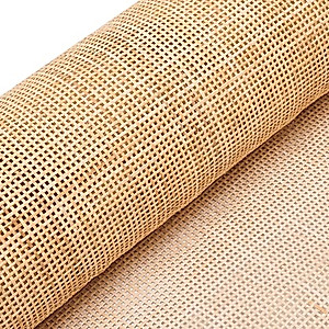 CLAYNIX 24" Width Square Cane Webbing- 24" x 20 Ft Sheet - Rattan Cane Webbing Roll -Caning Material for Chairs, Cabinet, Door -Open Weave Wicker Woven Rattan Sheets - Cane Fabric (20 FEET)