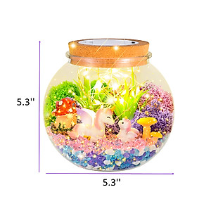 Unicorn Gifts for Girls - Light up Unicorn Terrarium Kit for Kids - DIY Unicorn Arts & Crafts Toy - Birthday Gifts for Kids Age 5 6 7 8-12 Year Old Girl Gift