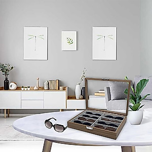 Lacusmall Wooden Sunglasses Organizer Storage, Sunglasses Storage ，Sunglass Organizer，Eyewear Tray Display Stand Rack for Women Men