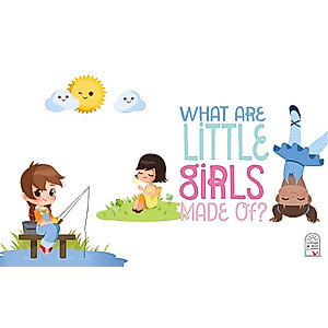 What Are Little Girls Made Of: Little Bird Greetings, Greeting Card Board Book with Personalization Flap, Gifts for Birthday, Baby Showers and More