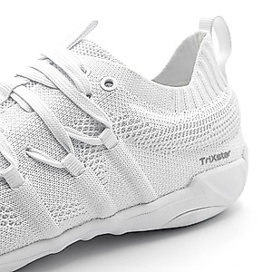 TriXstar Altair Unisex Premium Cheer Shoes, Cheerleading Sneakers Lightweight Lace Up Shoe for Men and Women, Superior Functional Design, White