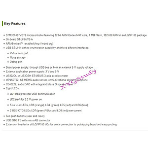 Gsinnerlink STM32F4DISCOVERY STM32F407G-DISC1 ST STM32 STM32F4 STM32F407 MCU Discovery ARM Cortex