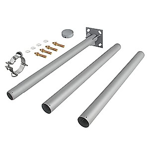 Kincubow Sun Shade Sail Poles, 10ft Sun Shade Poles 3" Diameter Steel Heavy Duty Shade Sail Poles for Patio Lawn Garden Deck Playground Backyard, Matte Dark Grey Sail Shade Pole Kit, One Piece