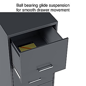 STAPLES 2806663 4-Drawer Vertical File Cabinet Charcoal Letter 18-Inch D (52148)