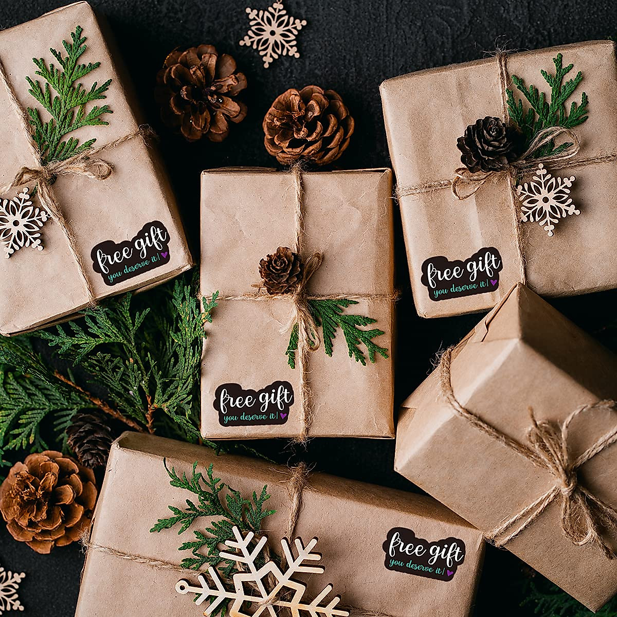 Littlefa You Deserve it Stickers,Happy Mail Stickers,Small Business Stickers,Free Stuff Stickers,Envelopes Seal Stickers,Mail Packaging Sticker for Small Business 500 PCS