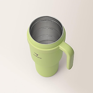 REDUCE 40 oz Stainless Steel Tumbler with Handle - Dual-Wall Vacuum Insulated Travel Mug, Sweat-Proof Lid & Reusable Straw - Keeps Drinks Cold for 24 Hrs, Fits Cupholders, Dishwasher Safe - Mojito