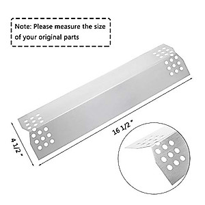 Hisencn Repair Kit Replacement for Kitchen Aid 720-0819 720-0787D 720-0819G 720-0953 720-0953A 730-0953 Gas Grill Model, Stainless Steel 16.5 inch Grill Burners Tube, Heat Plate Tent Shield Deflector