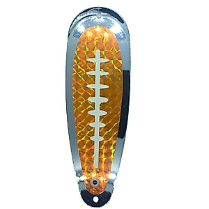 KOKOPROS Finished Kokanee Salmon Hyperglow Teardrop Fishing Flasher, 5-1/2" Length, Chrome 5 Pack