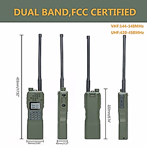 Baofeng AR-152 10W Ham Radio Tactical Powerful Dual Band Radio Handheld Long Range Two Way Radio with Tactical Antenna,12000mAh Battery and Programming Cable Full Set