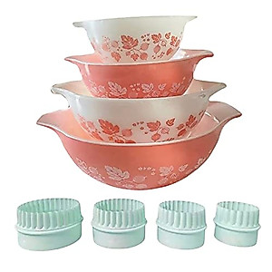 4pcs Display Stands for Pyrex Mixed Cinderella Bowls, Stacker Stacking Rings for Pyrex Bowls, Bowl Display Stands for cabinet, Cabinet Organizer, SPANSEE, Mint Green