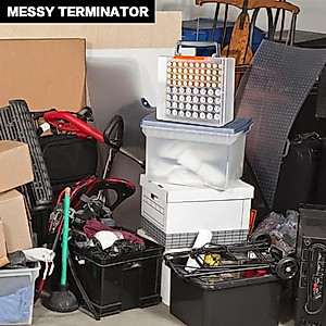 FULLCASE Battery Storage Organizer Holder Holds 72 AA AAA Batteries, Box Cases Garage Container, Home Drawer Organization Dispenser (Case Only) (White)