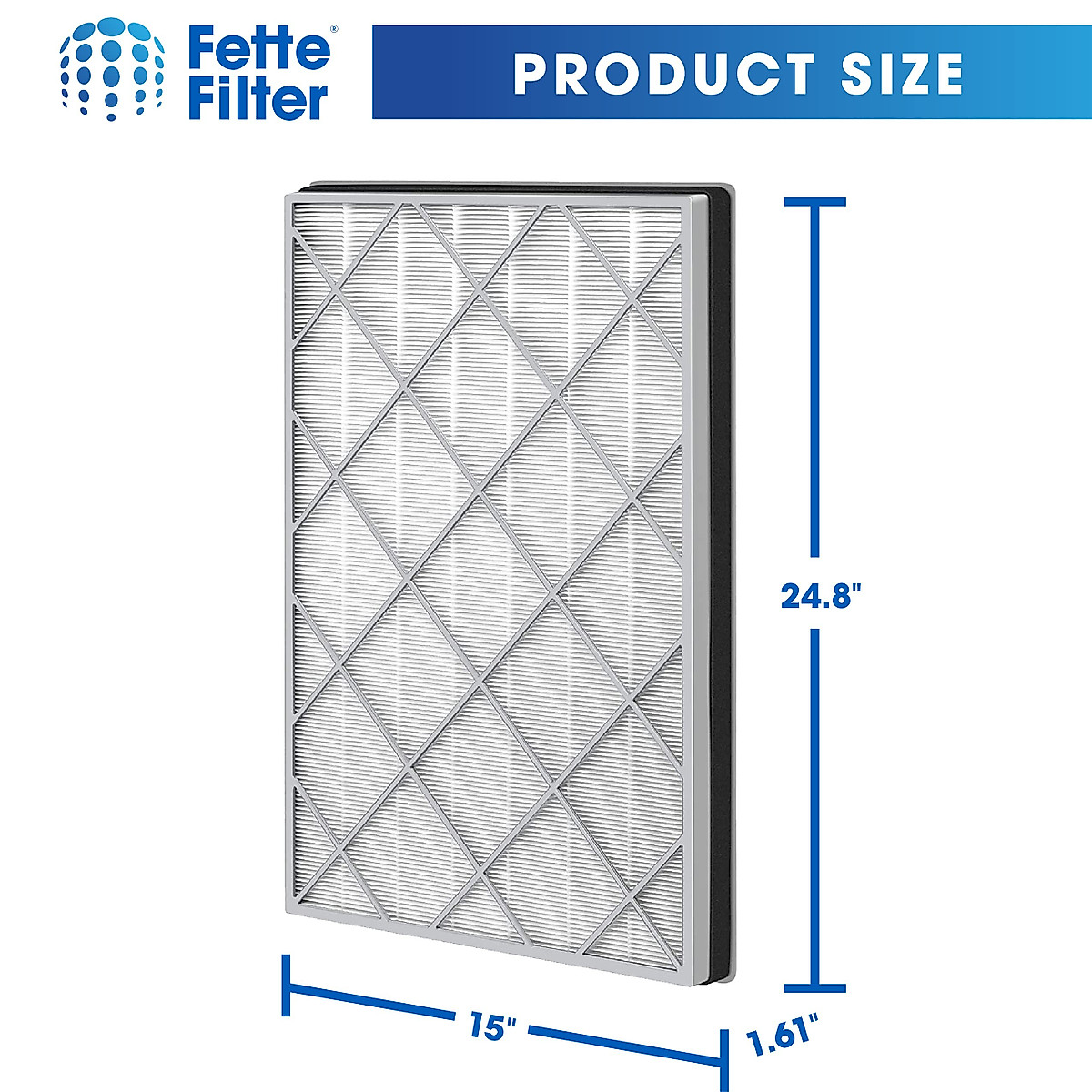 HE601 & HE602 Air Purifier Premium Replacement Filter H13 True HEPA Compatible with Shark Air Purifier 6-Fan Models HE601 HE602 Compare to Part # HE6FKBAS, HE6FKPET, HE6FKPRO - Pack of 1
