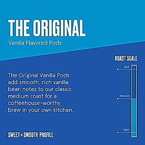 Bullletproof The Original Vanilla Flavored Medium-Roast Single-Serve Pods, Pack of 24, Unsweetened and Sugar-Free Coffee