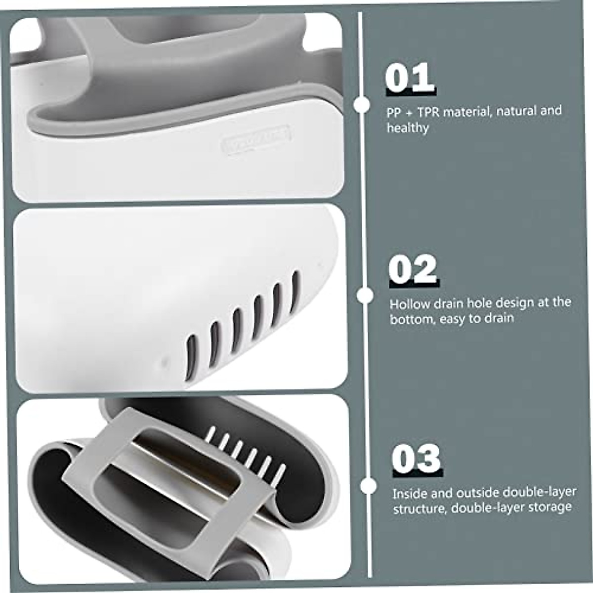 RORPOIR Drain Bag Storage Shelves Plastic Kitchen Sink Organizer Sink Caddy Plastic Organizer Sink Caddy Sponge Holder Draining Rack Storage Organizer Sink Drying Rack White Shelf Hanging