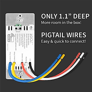 Zooz Z-Wave Plus S2 Double Switch (White) ZEN30 for Fan and Light Combo (NO Speed Control), Signal Repeater, Hub Required (Works with Hubitat, Wink, SmartThings, Vera)