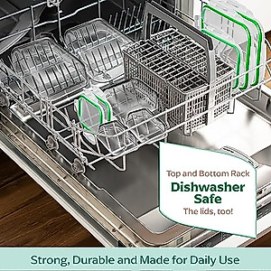 Fusion Gourmet 9 cup - 72oz X-Large Glass Food Storage Containers with Lids - Medium and Small Baking Containers, Leakproof, Airtight