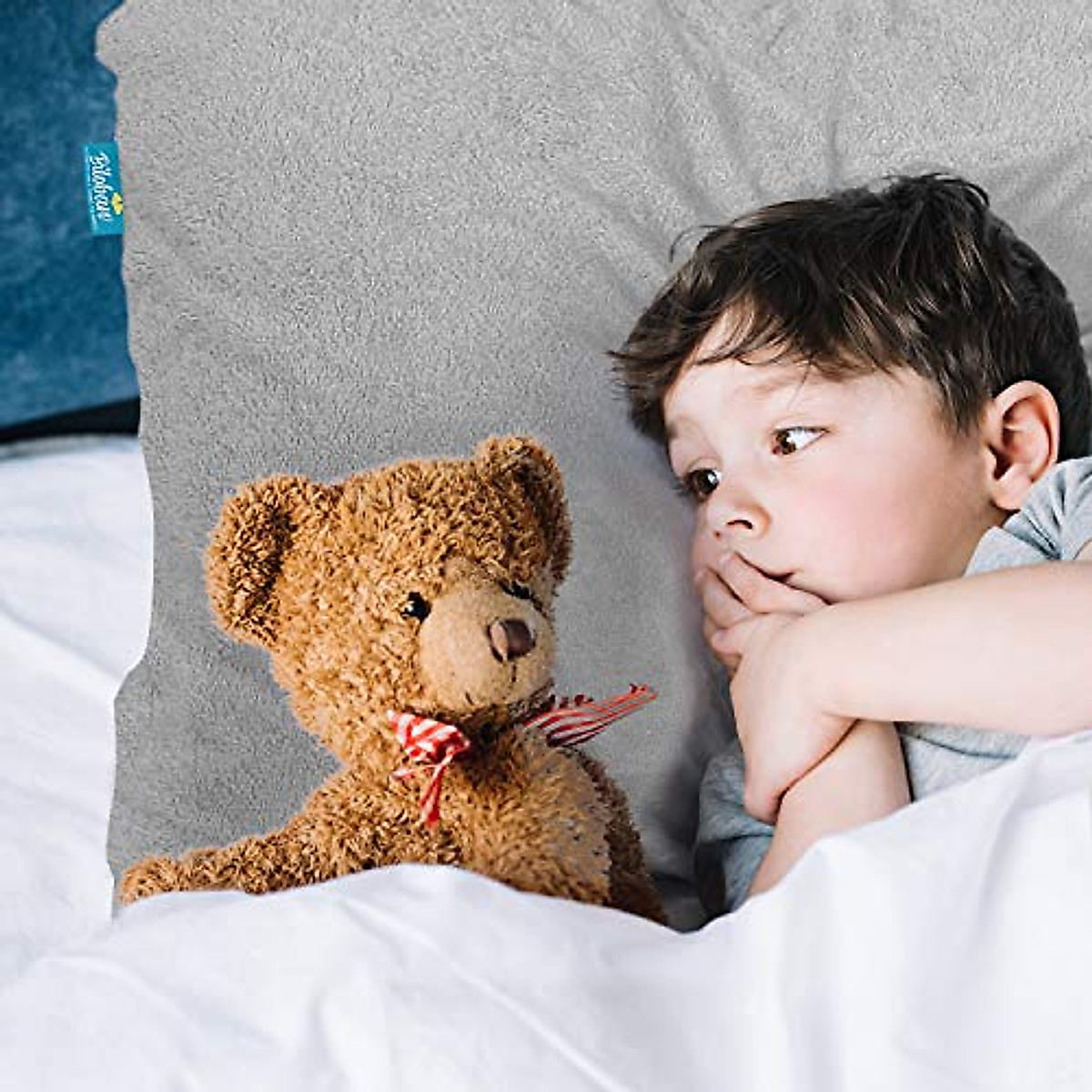 Toddler Pillowcase Protector 2 Pack, Cooling Bamboo Waterproof Pillowcase Cover, Travel Pillow Case Cover with Zipper, Machine Washable, Fit Toddler Pillow 13"x18" or 14"x19" for Boys Girls,Gray