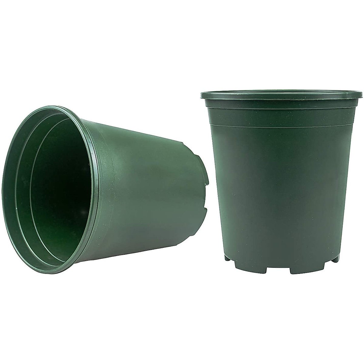 Fasmov 10PCS 1 Gallon Durable Nursery Pot Garden Flower Pots Nursery Plant Container Kit with 10 Pcs Matching Pallets