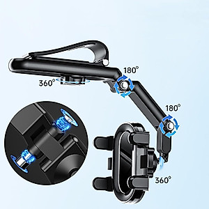 Kevaby Phone Holder-Kevaby Rotatable and Retractable Car Phone Holder,Sun Visor Phone Holder for Car, Multifunctional 360,Rotatable and Retractable Car Phone Holder Visor,Multifunction Holder (B2)