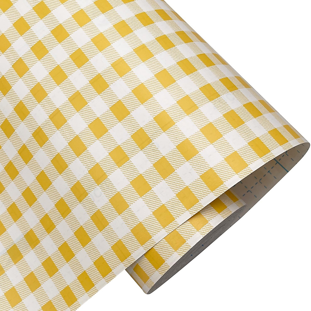 Yifasy Shelf Liner Yellow Grids Self-Adhesive Drawer Shelving Paper Line Study Desk Storage Cabinets 118x17.7 Inch