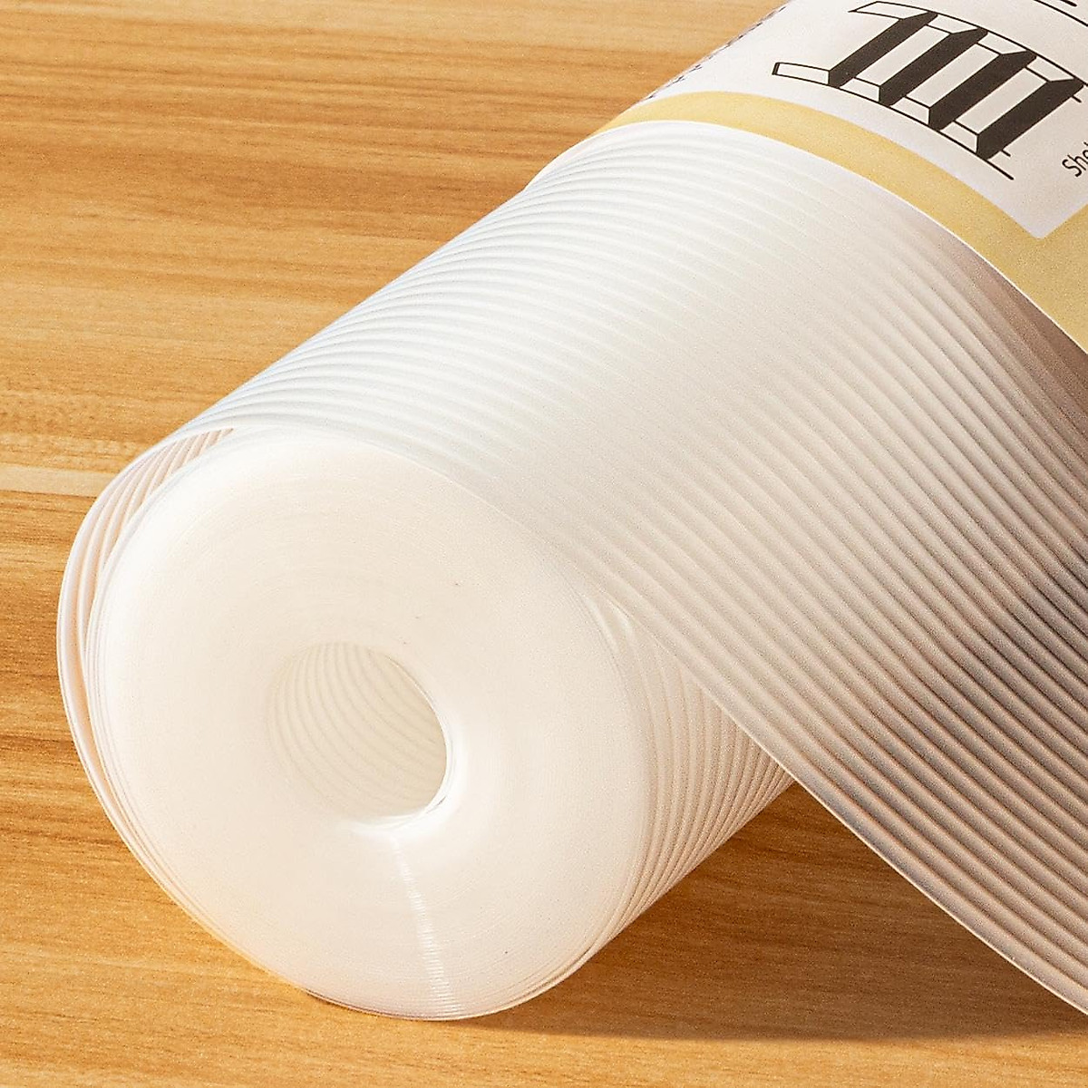 FEXIA Shelf Liner for Kitchen Cabinets, 12 Inch x 25 FT, Non Adhesive Drawer Liner, Refrigerator Liners, Washable Oil-Proof Fridge Pads Shelves Drawer, Cabinet Mat for Shelves (Clear)