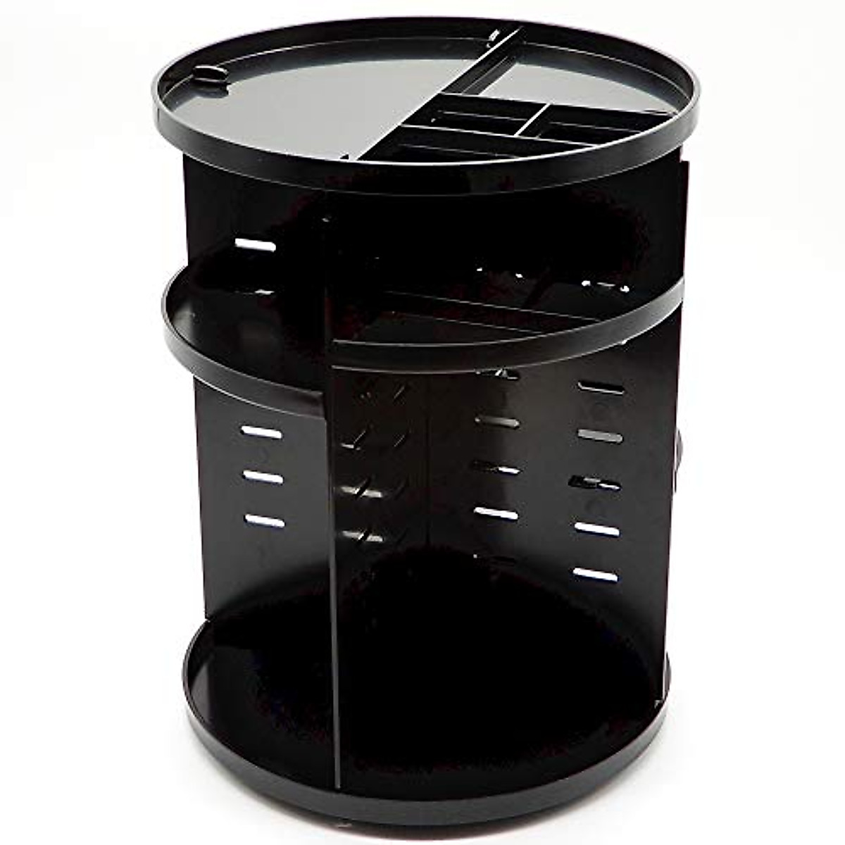 ComFamili Rotating Makeup Organizer 360° Rotating Plastic Shelf with Height Adjustable Trays Waterproof and Washable - Saves Storage Space in Bathroom Vanity top Helps Organize Cosmetics