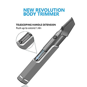 Mens Body Hair Trimmer Hair Cutting Tools Neck, Back, Facial, Beard Hair Trimmer As Seen on Tv Self Haircut Shavers for Men Long Handle Hair Cutting Comb