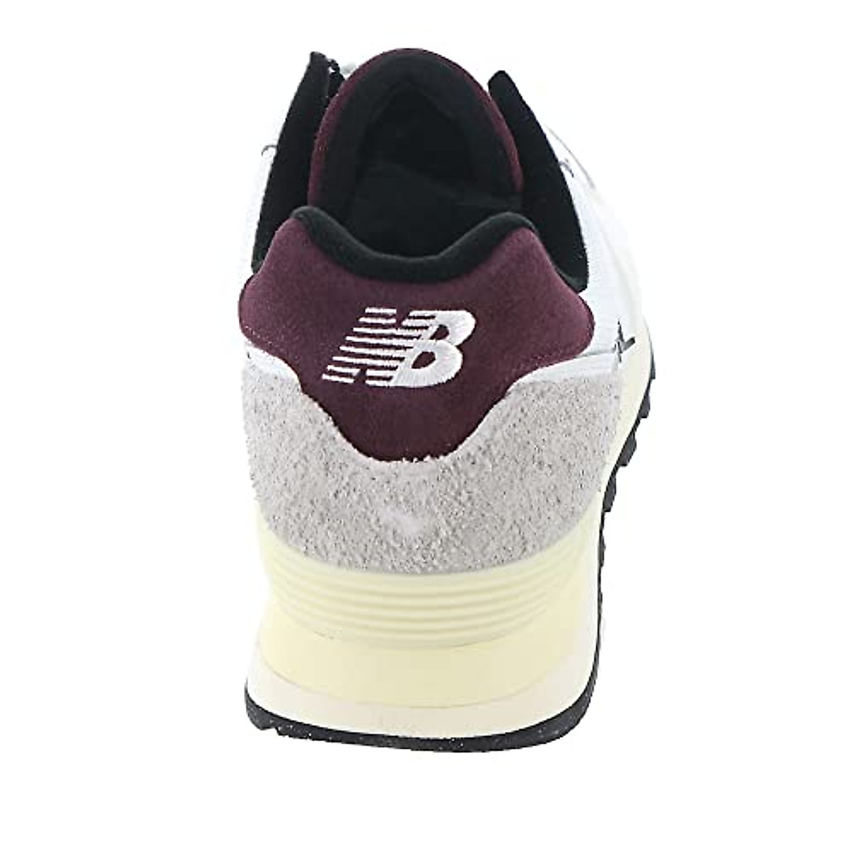 New Balance Unisex 574 V2 Lace-Up Sneaker, White/Burgundy, 9.5 US Men